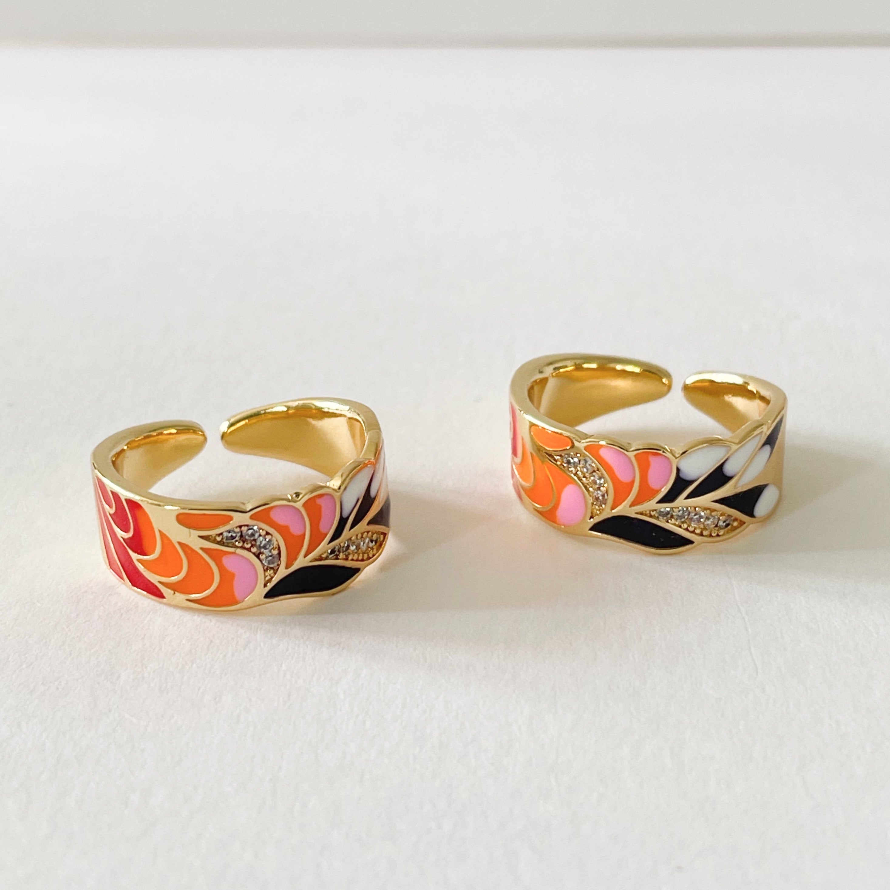 Cerelia Ring | Adjustable Enamel Pop – LUXE TONES