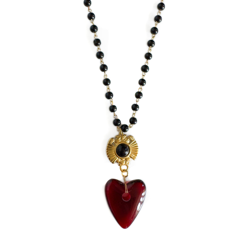 Scarlett Luxe 18k Gold Plated Baroque Heart Statement Necklace – LUXE TONES