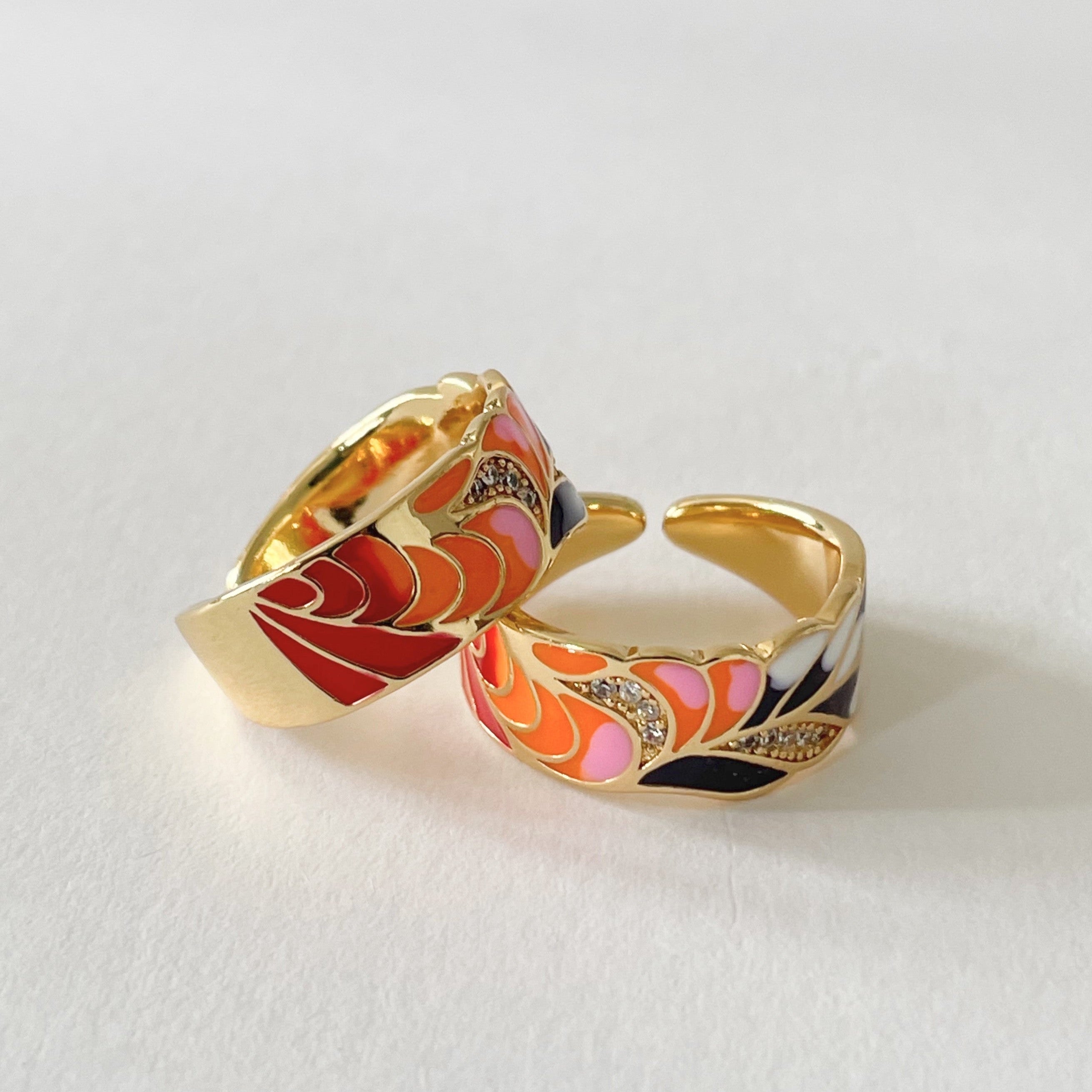 Cerelia Ring | Adjustable Enamel Pop – LUXE TONES
