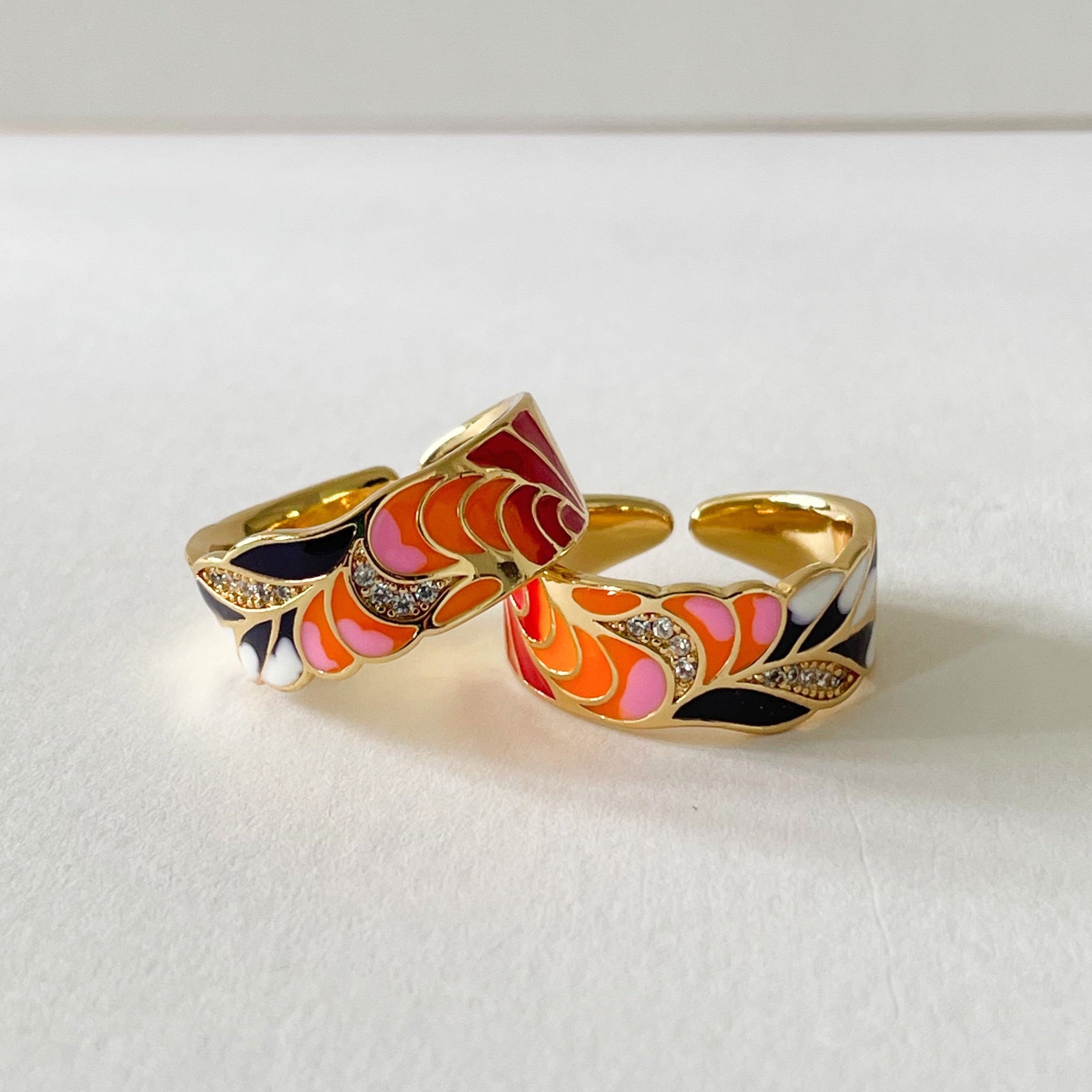 Cerelia Ring | Adjustable Enamel Pop – LUXE TONES
